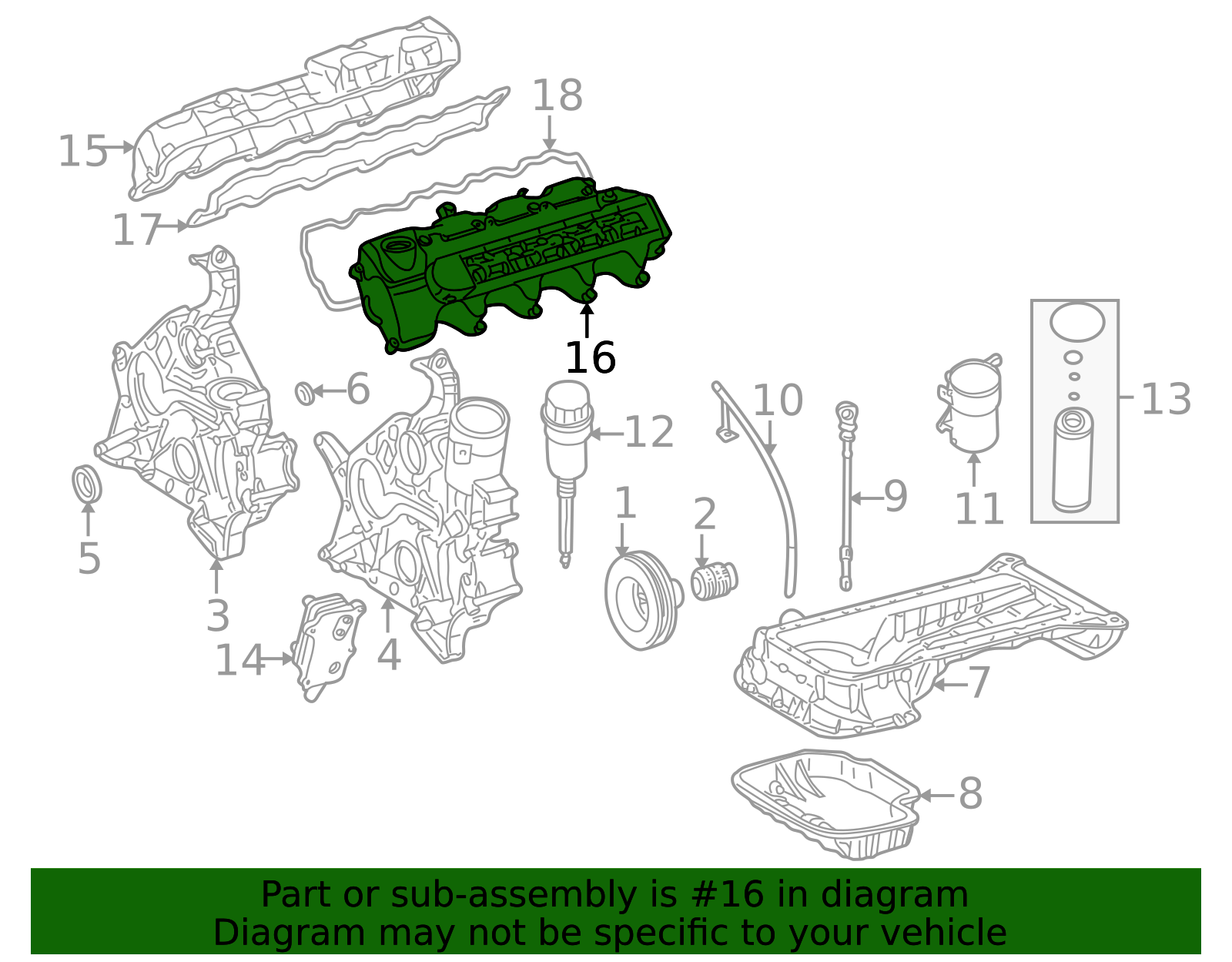 113-010-00-30 - High-Quality Engine Valve Cover for 1998-2008 Mercedes ...
