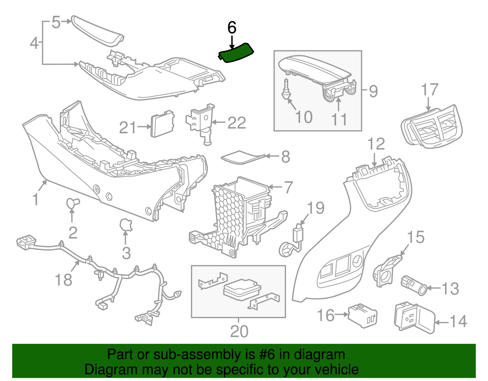 23354824 - 2016 Chevrolet Malibu - Loft Brown Front Floor Console Rear ...