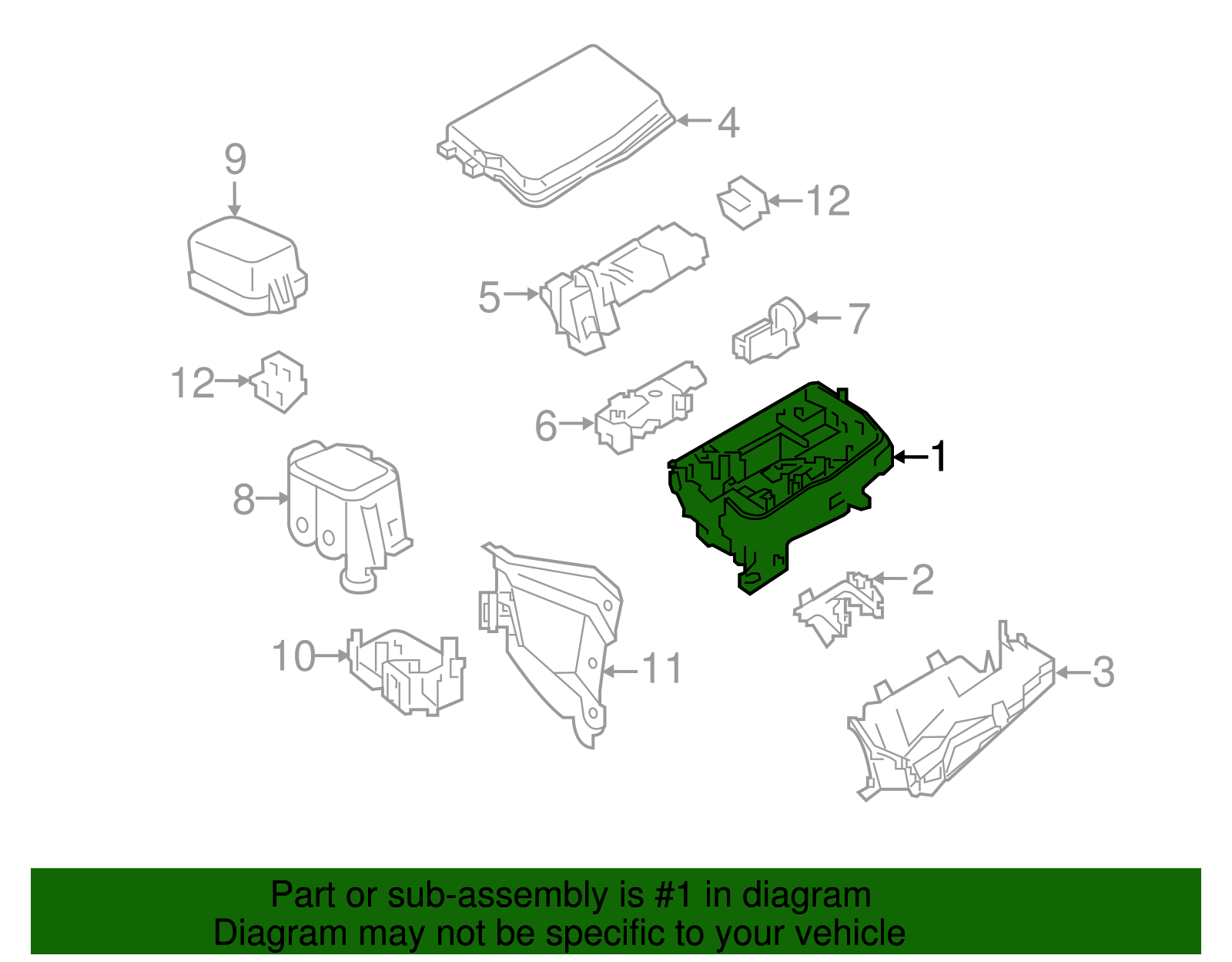 2016-2018 Toyota Fuse & Relay Box 82741-12100 | Toyota Parts Center