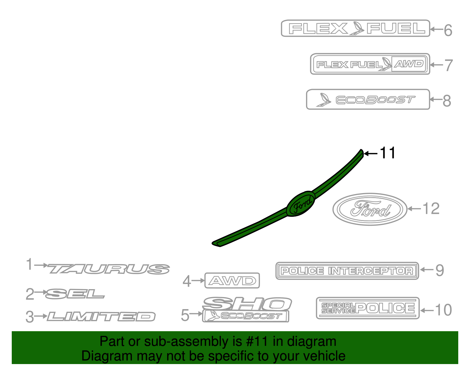 2013-2019 Ford Applique Panel DG1Z-5441018-AA | Ford OEM Parts Outlet