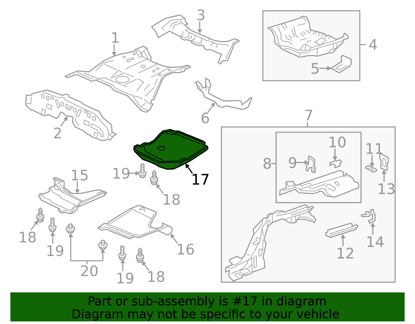 74540-T3W-A00 - Under Cover 2014-2015 Honda Accord | Honda Parts Online