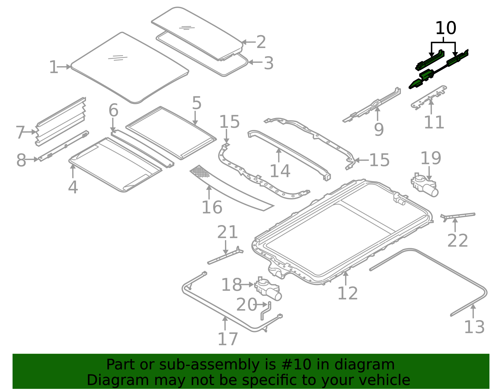 54103454098 - Slide Rail (54-10-3-454-098) | BMW of South Atlanta Parts