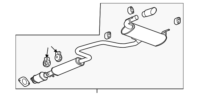2009 Saturn Aura Exhaust Muffler Assembly with 3-Way Catalytic ...