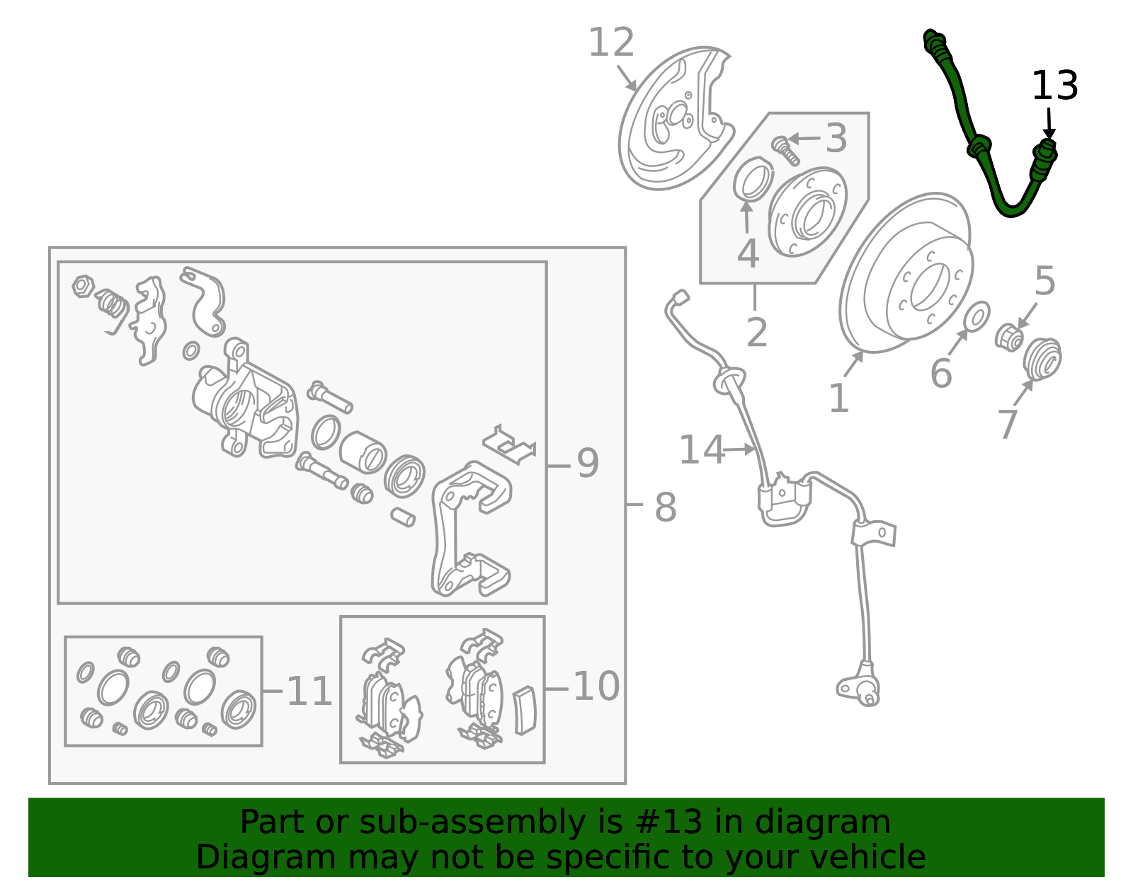 2001-2008 Hyundai Brake Hose 58737-2D300 | MotorMotor
