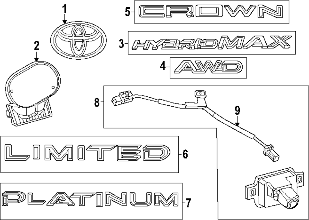 7544430110 - Toyota Nameplate 2023-2025 Toyota | Retail Performance ...