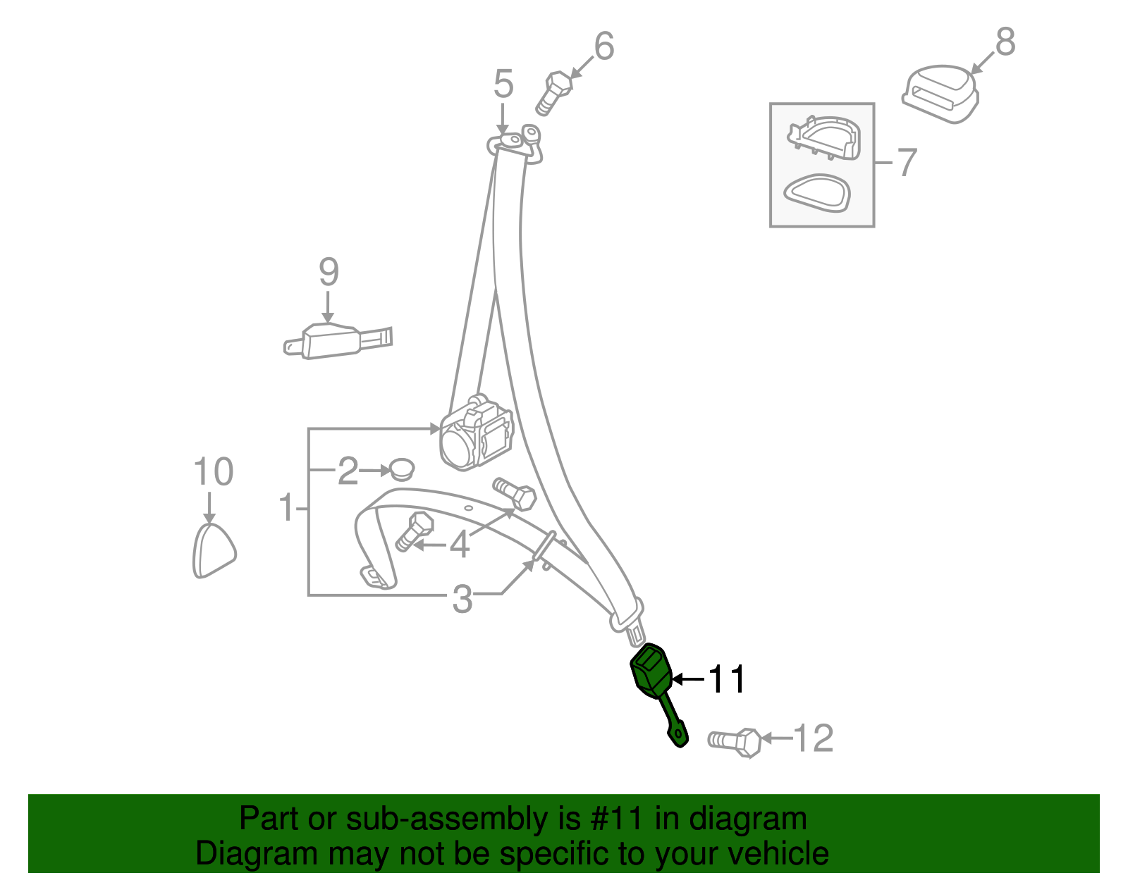 8P4-857-755-G-01C - Buckle 2008-2015 Audi | Audi OEM Parts Guy