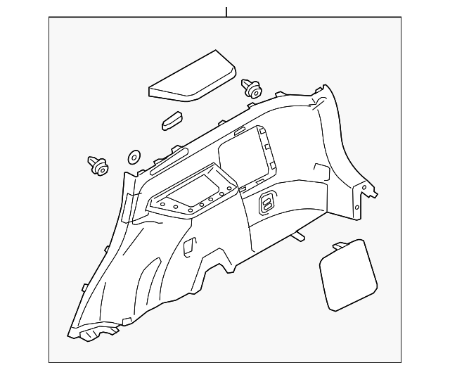 7230B163XA - Lower Quarter Trim 2019-2020 Mitsubishi Outlander ...