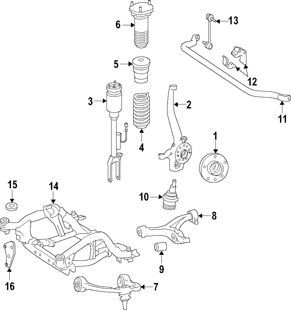166-320-54-66-80 - Suspension Strut 2014-2019 Mercedes-Benz | Mercedes ...