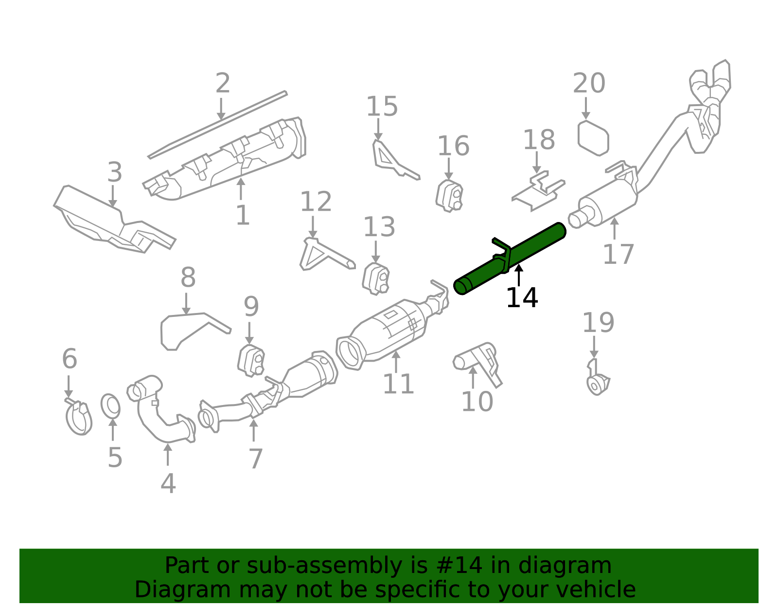 2008-2010 Ford Exhaust Pipe 8c3z6k854c | TascaParts.com