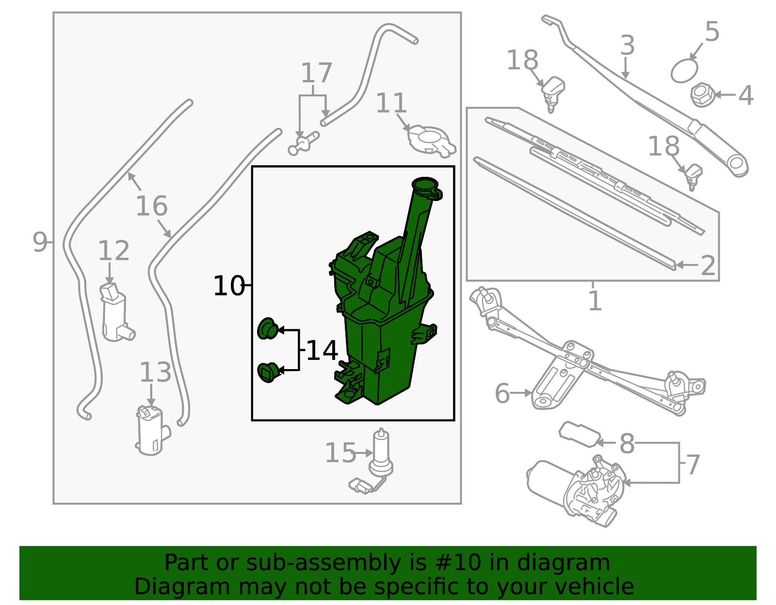 2014-2016 Kia Sportage OEM NEW 2014-2016 Kia Sportage Windshield Washer ...