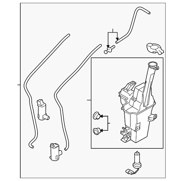 98610-3W500 - Washer Reservoir 2012-2013 Kia Sportage | Kia.Parts Store