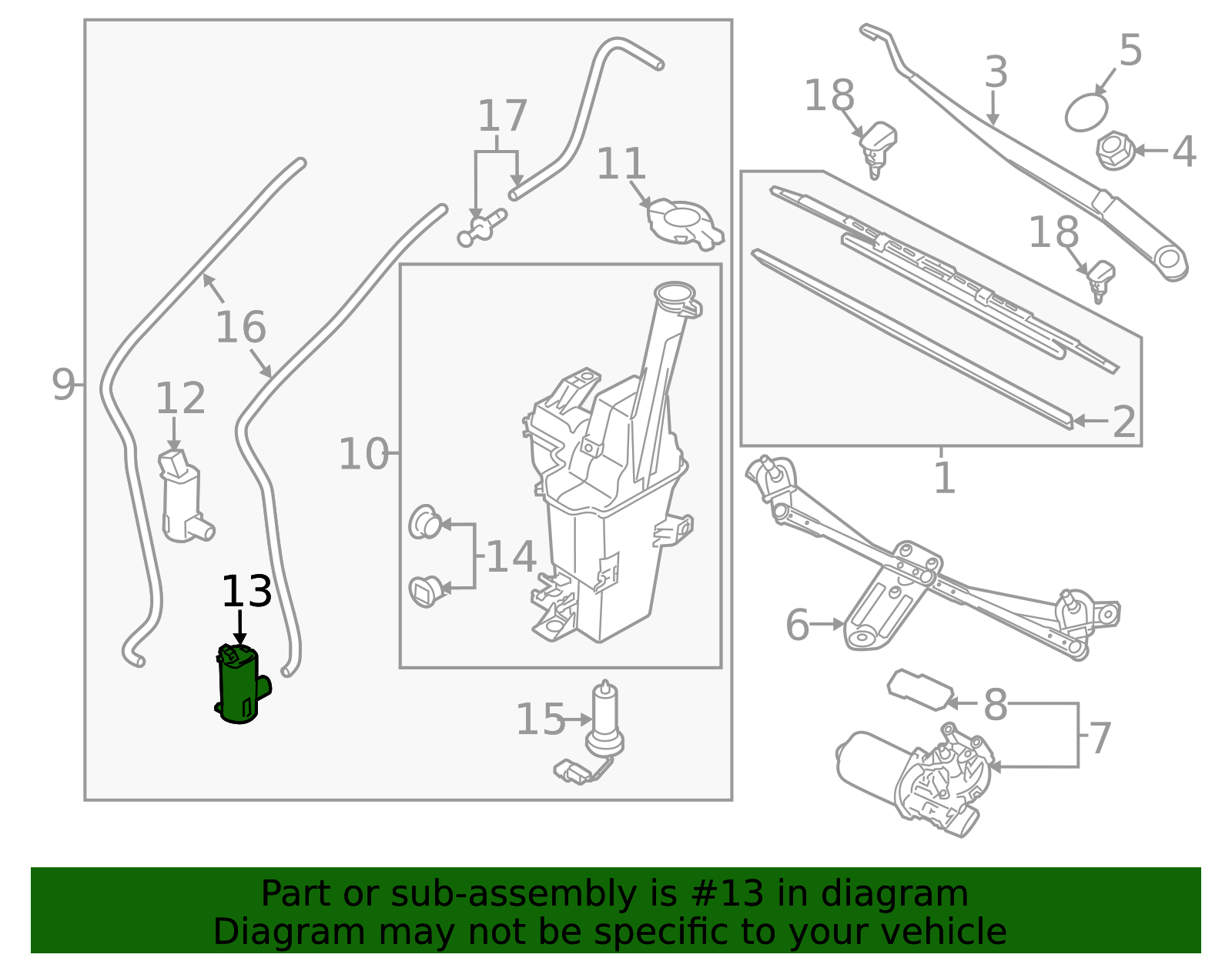98510-3W100 - Washer Pump 2014-2016 Kia Sportage | Kia.Parts Store
