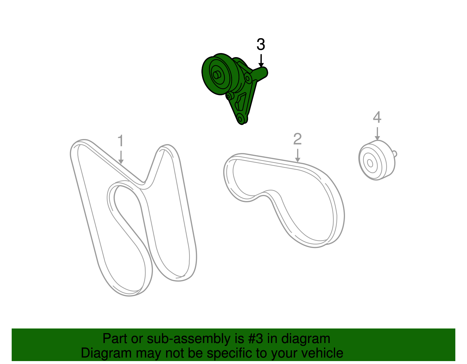 1999-2020 GM Accessory Drive Belt Tensioner Assembly (Replaces Part ...