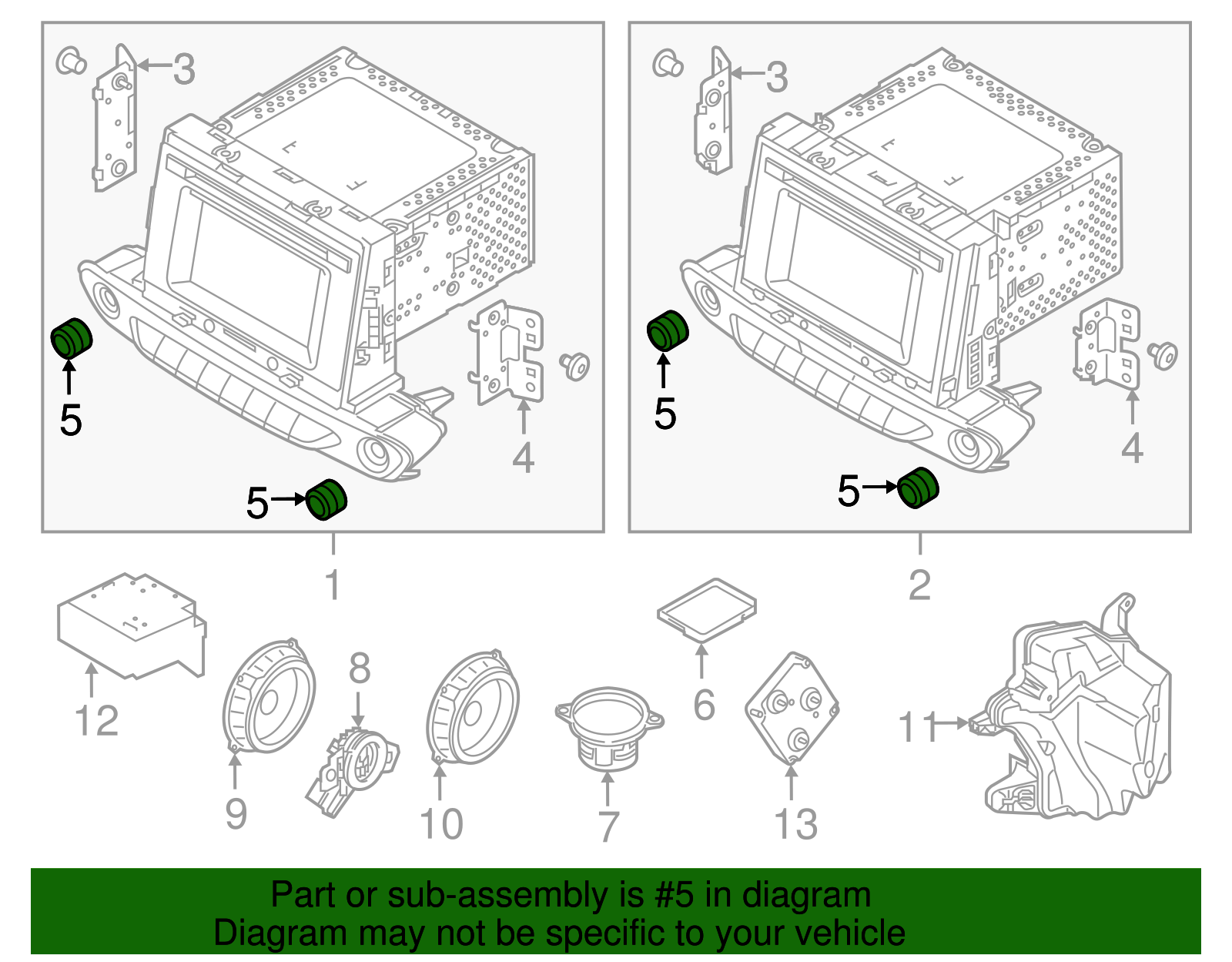 Hyundai - 96173-G2200 - Radio Knob - 2017-2019 Hyundai Ioniq | OEM ...