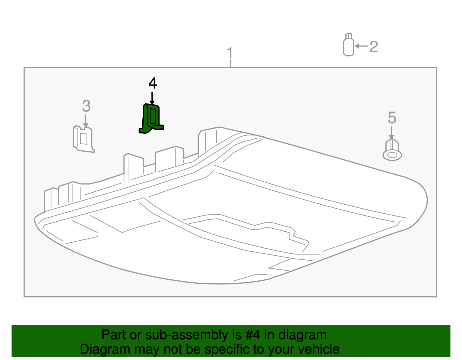 2013-2025 Ford Overhead Console Retainer Clip -W711045-S900 ...
