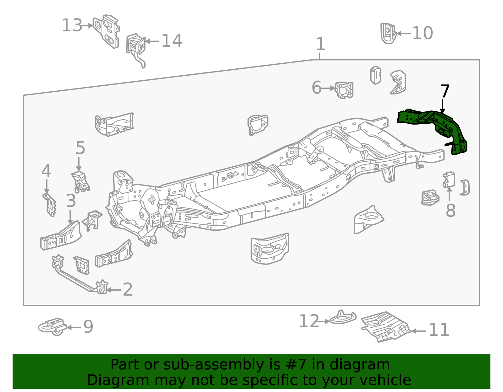 2024-2025 Toyota Frame Side Member Cross-Member 51209-60290 | American ...