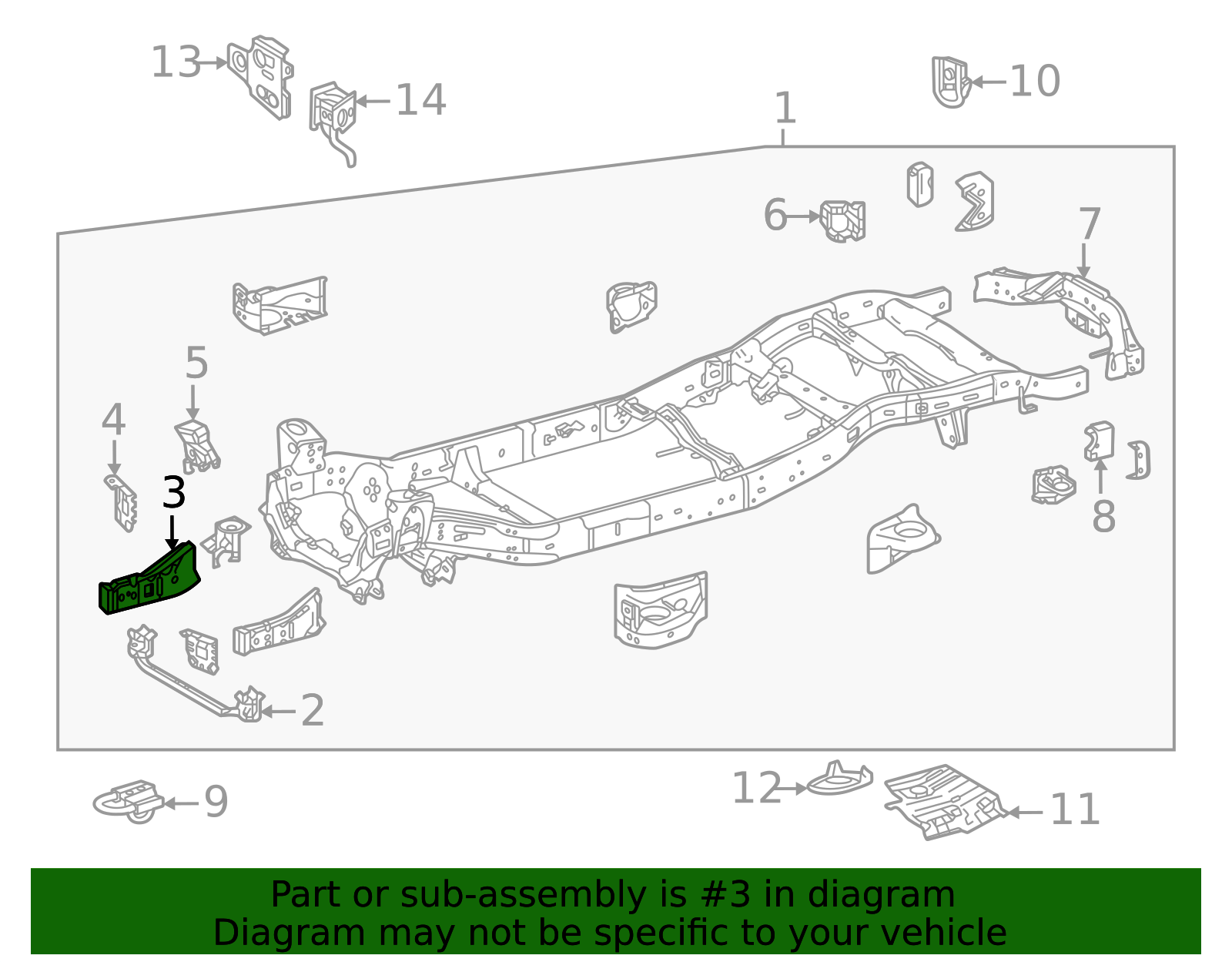 2025 Toyota 4Runner Side Member Extension 51120-60120 | Toyota Parts Center