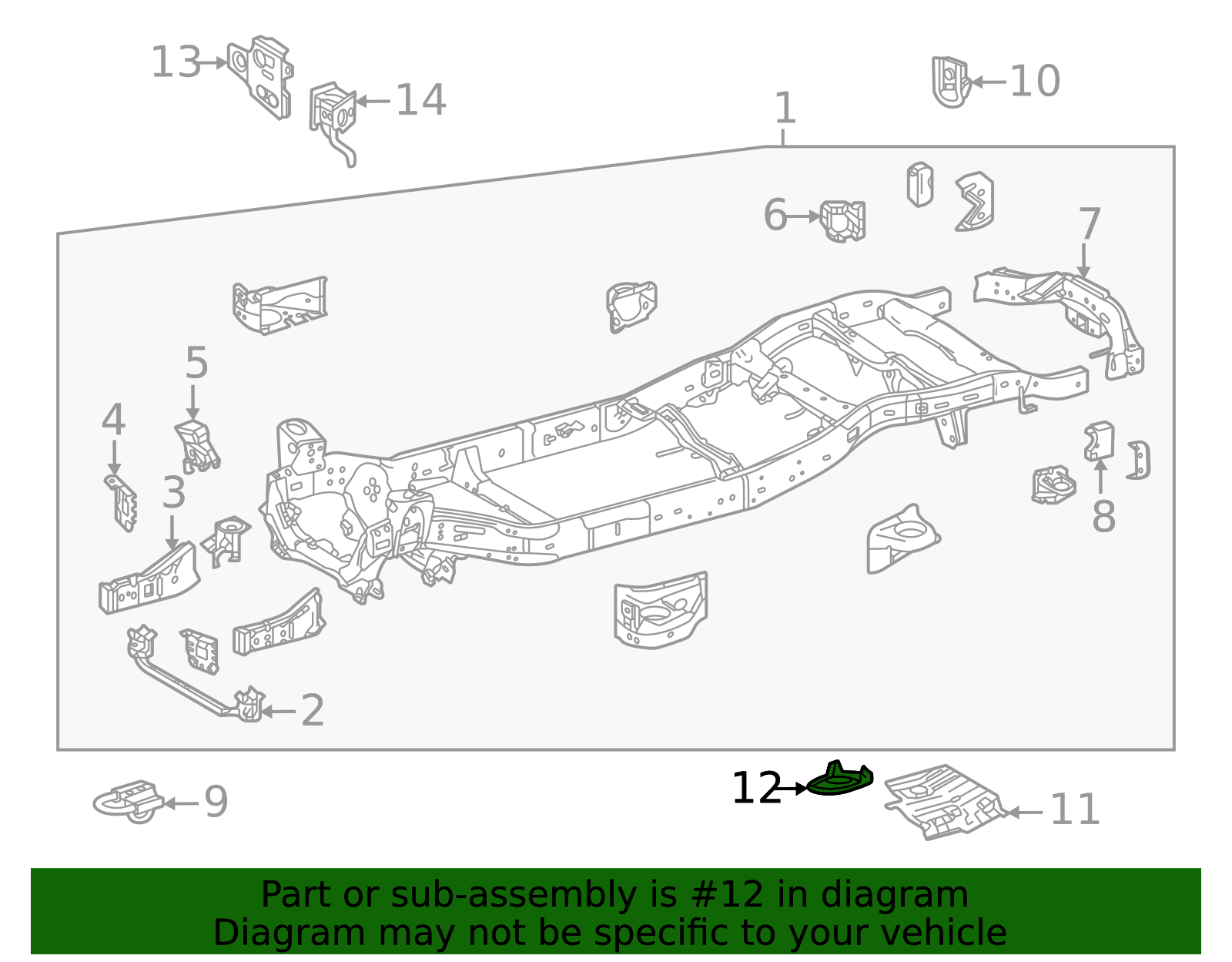 2025 Toyota 4Runner Cover No 2 Cab Mount 51729-60020 | Toyota Parts Center