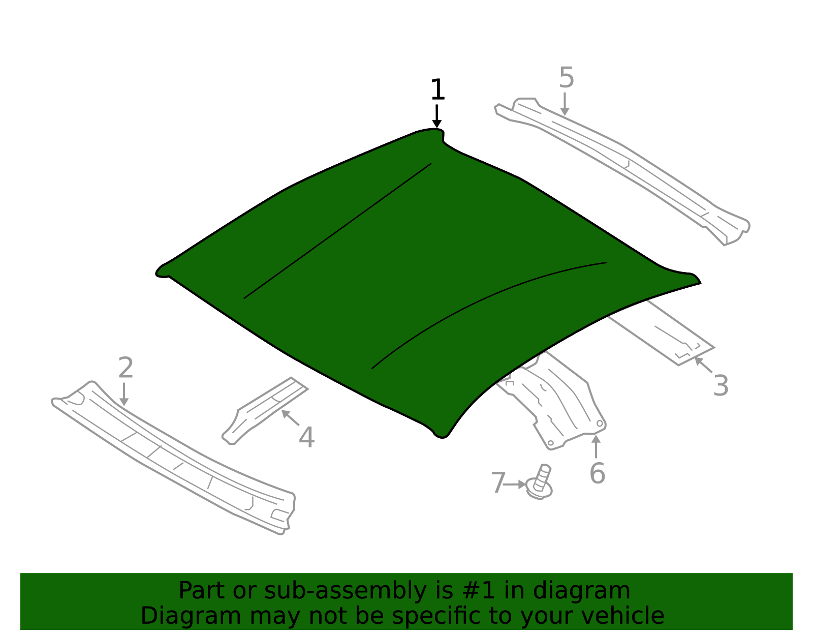 SU003-01376 - Roof Panel 2013-2020 Toyota | Longo Toyota Parts