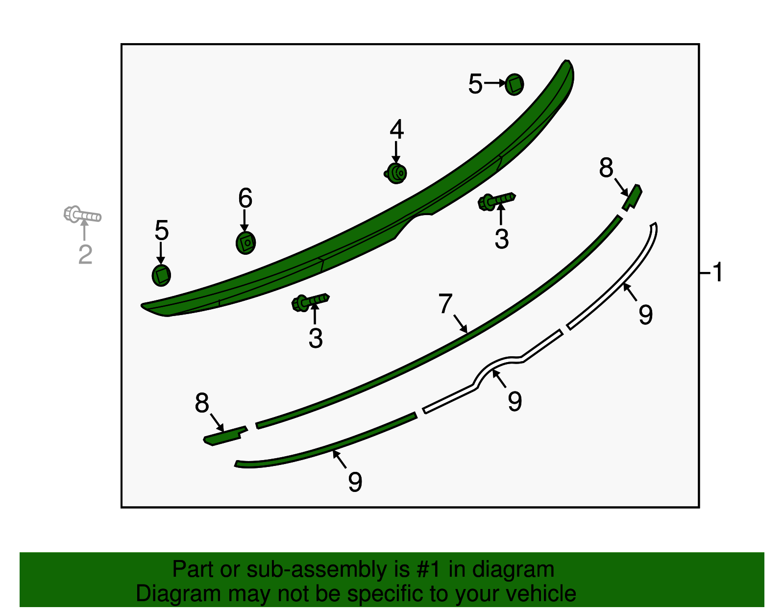 2014-2018 Mazda 3 | Spoiler Assembly | BHN1-51-960A-13 | Mazda Online Parts