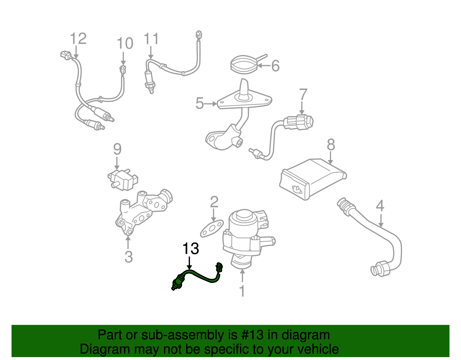 1998-2001 Nissan Maxima Oxygen Sensor 226A0-4L713 | Bill Kay Nissan Parts
