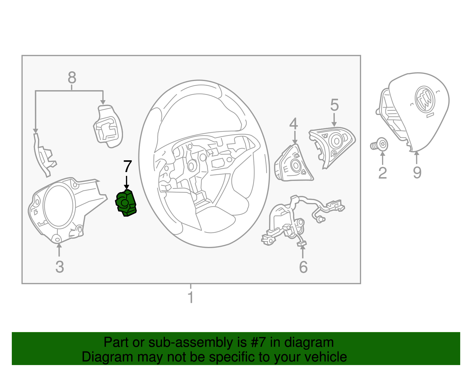 2017-2019 Buick Steering Wheel Heat Control Module 84266122 | Capital ...