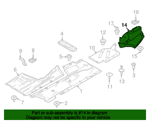 51-75-7-258-047 - Under-Body Shield - 2012-2019 BMW | BMW Parts Exchange