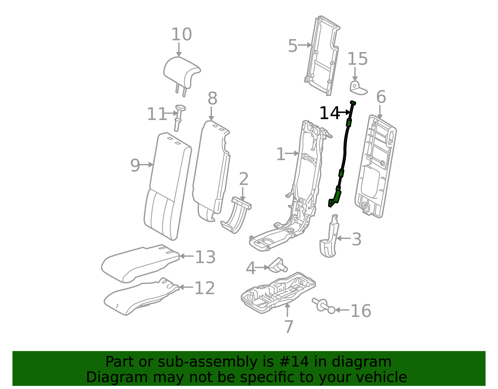 2010-2013 Toyota Highlander Seat Flex Cable 79910-0E020 | MotorMotor