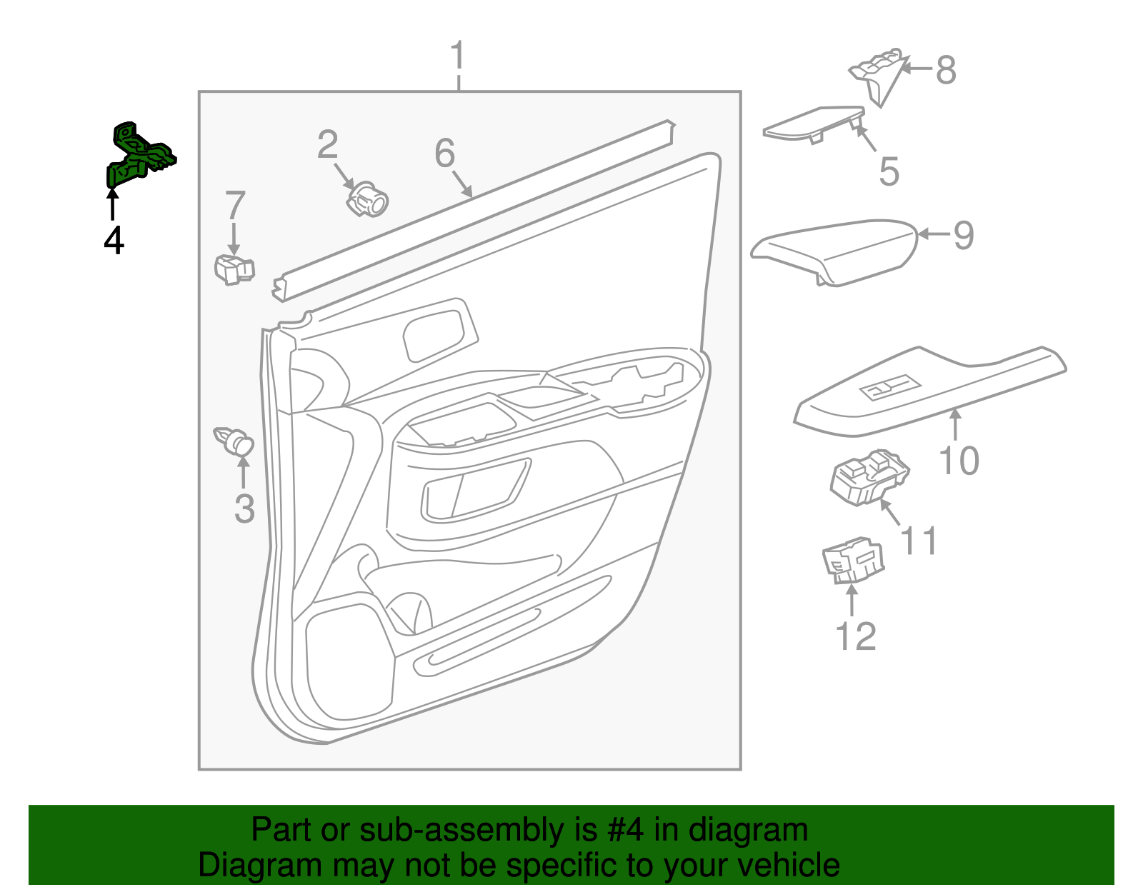 83507-T0A-A00 - Door Trim Panel Bracket 2012-2016 Honda CR-V | Honda ...
