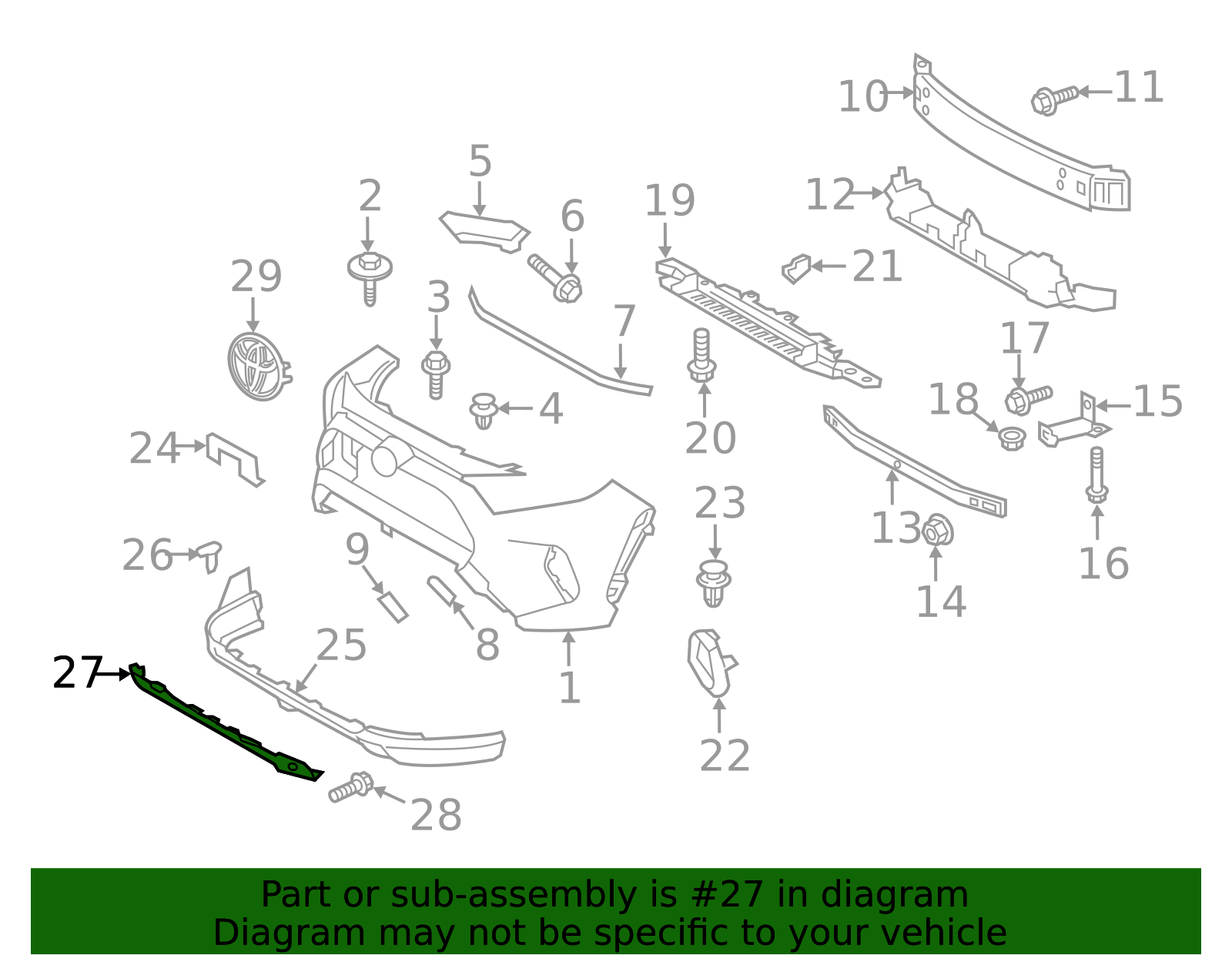 52711-0R080-B0 - 2019-2024 Toyota RAV4 - Lower Molding | Nucar Toyota ...
