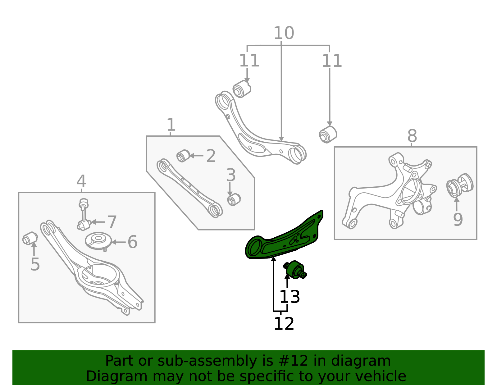 2021-2025 Kia Seltos Trailing Arm 55270-K4000 | TascaParts.com
