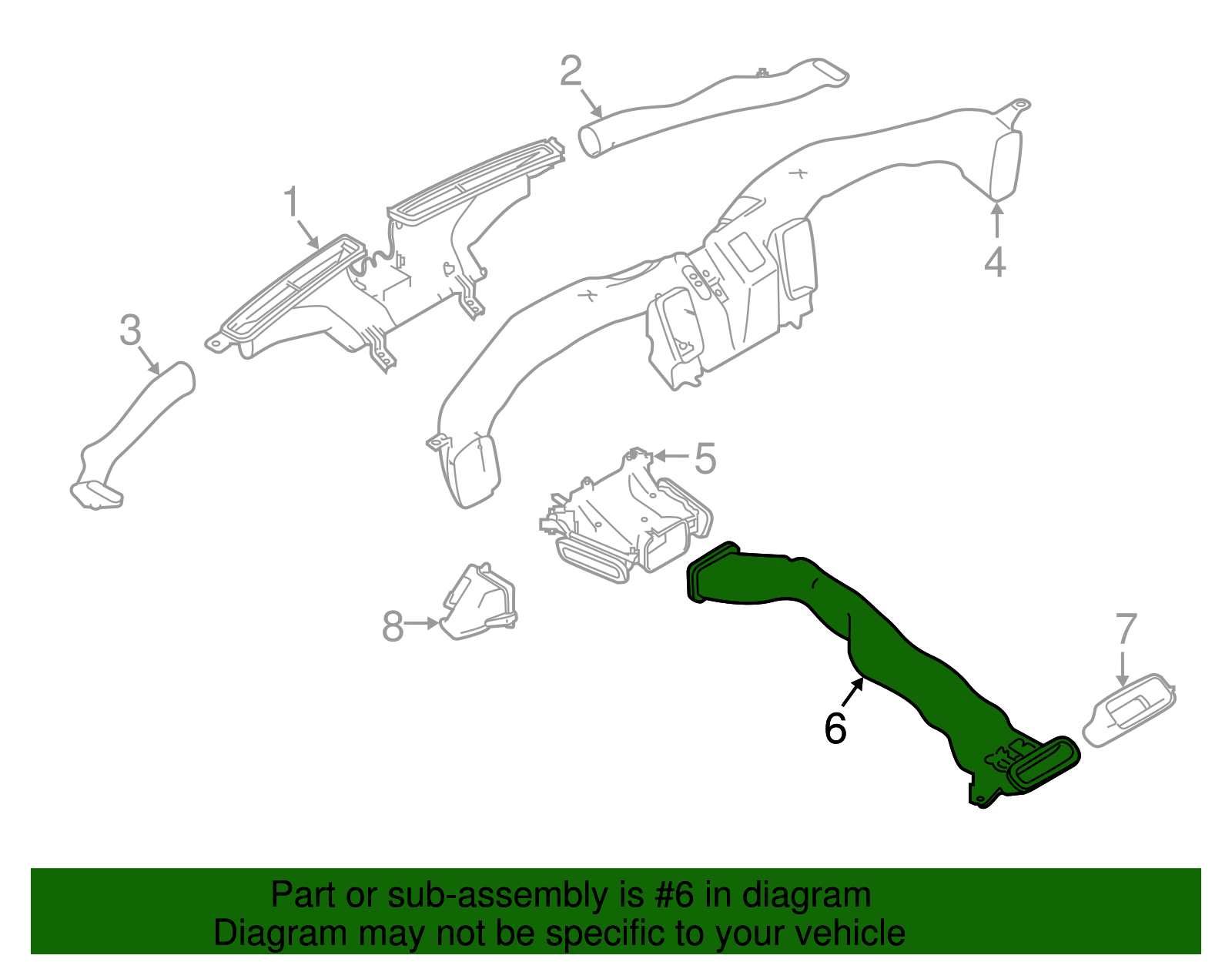 2018-2020 Infiniti Q50 Rear Duct 27931-4GF1A | Faulkner Infiniti of ...