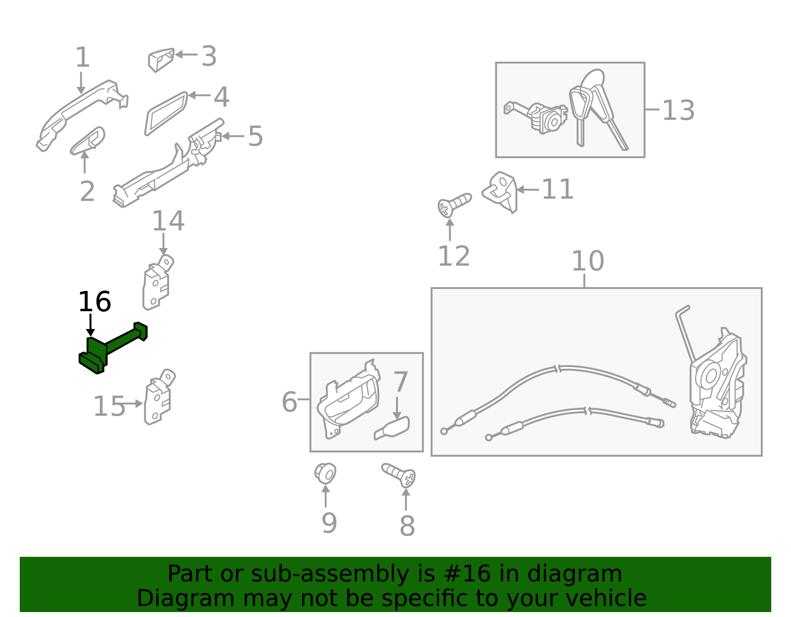 2020-2025 Subaru Door Check 61124AN00A | SubaruPartsForYou.com