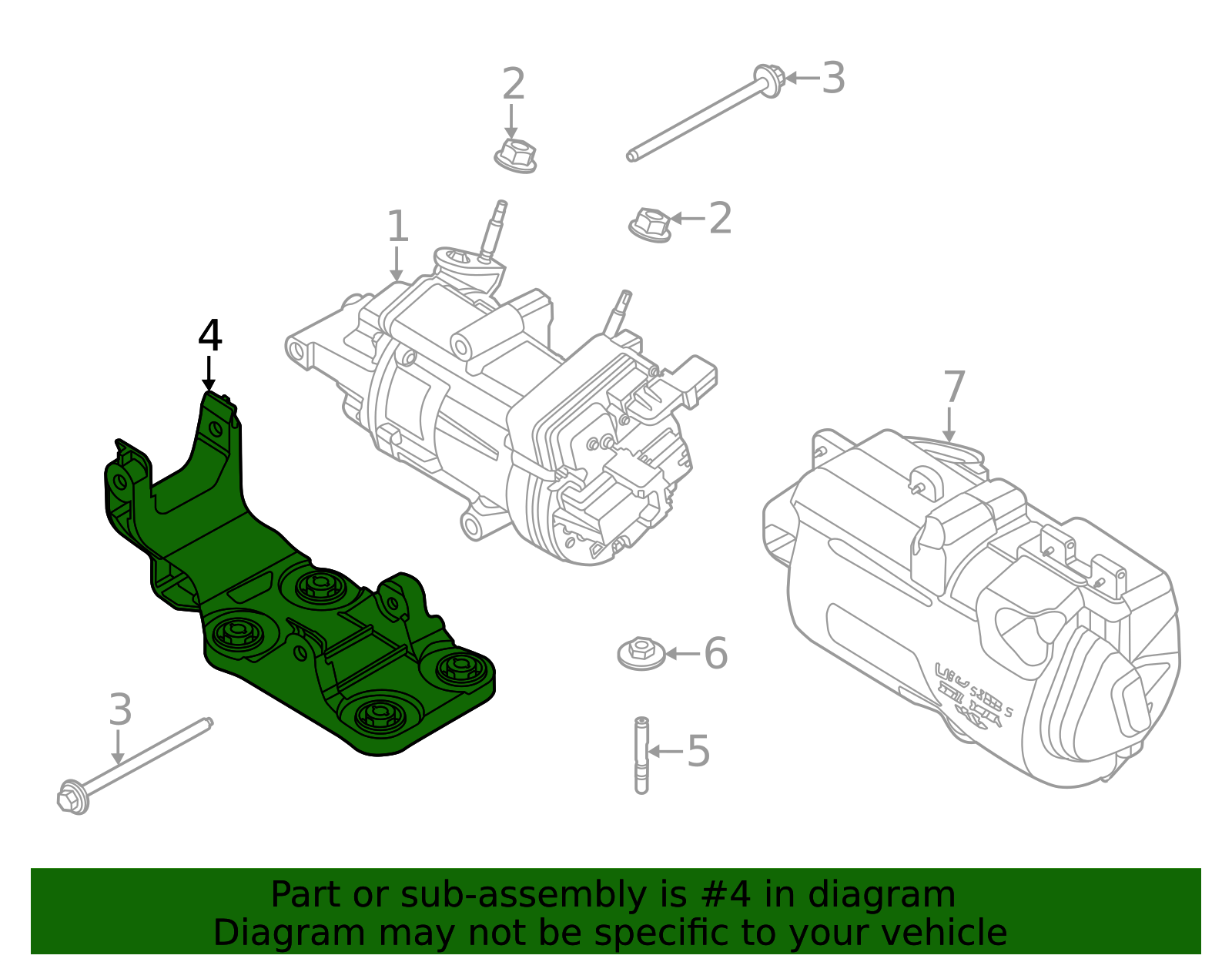 LJ9Z-19E708-A - 2021-2024 Ford Mustang Mach-E - Compressor Bracket ...