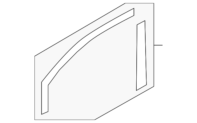 67364-SNE-A00ZA - 2006-2011 Honda Civic - Tape Set L Front Door Sash *NH70* (Flat Black ...