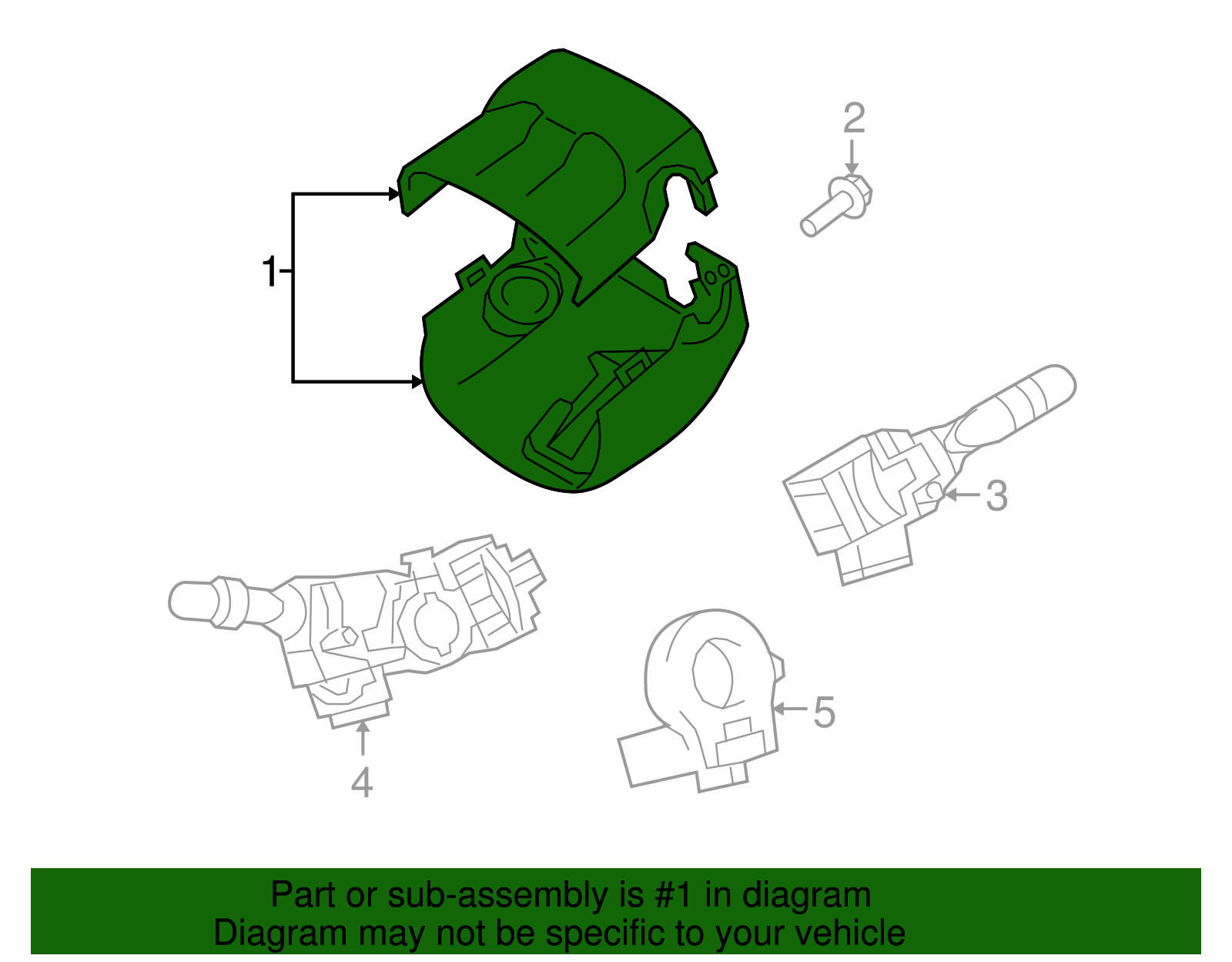 2008-2013 Toyota Highlander Steering Column Cover 45286-48909-C0 ...
