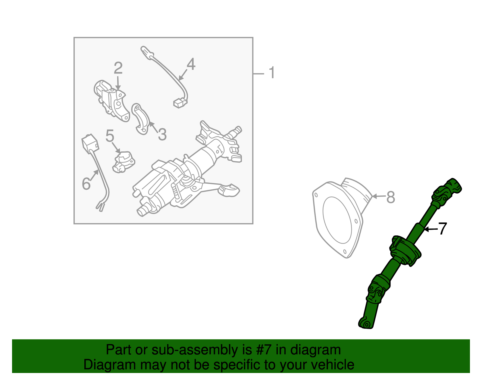 2004-2010 Toyota Sienna Steering Shaft 45220-08042 | Toyota Parts Center
