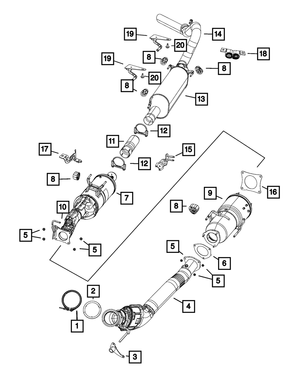 2015-2018 Ram Diesel Particulate Filter Assembly 68224930AE | My Mopar ...