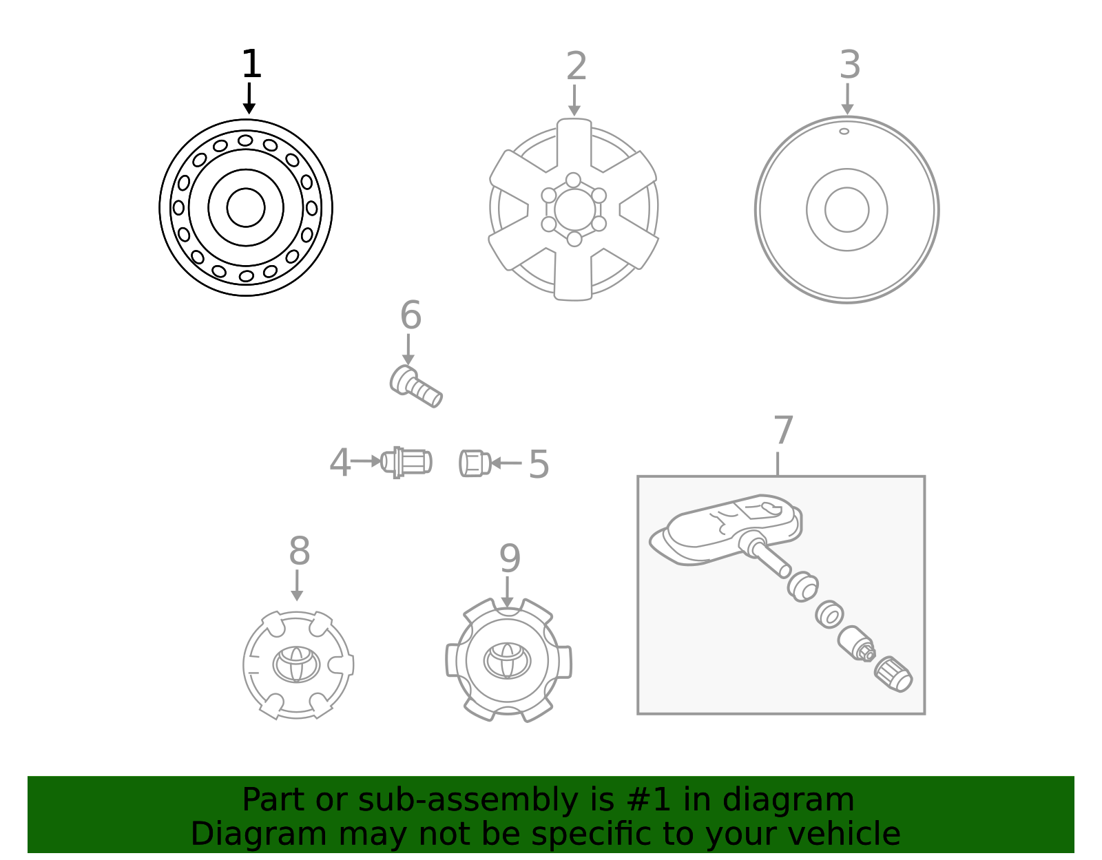 Genuine Official Toyota Wheel, Steel part# 42611-35330 for Ourisman ...