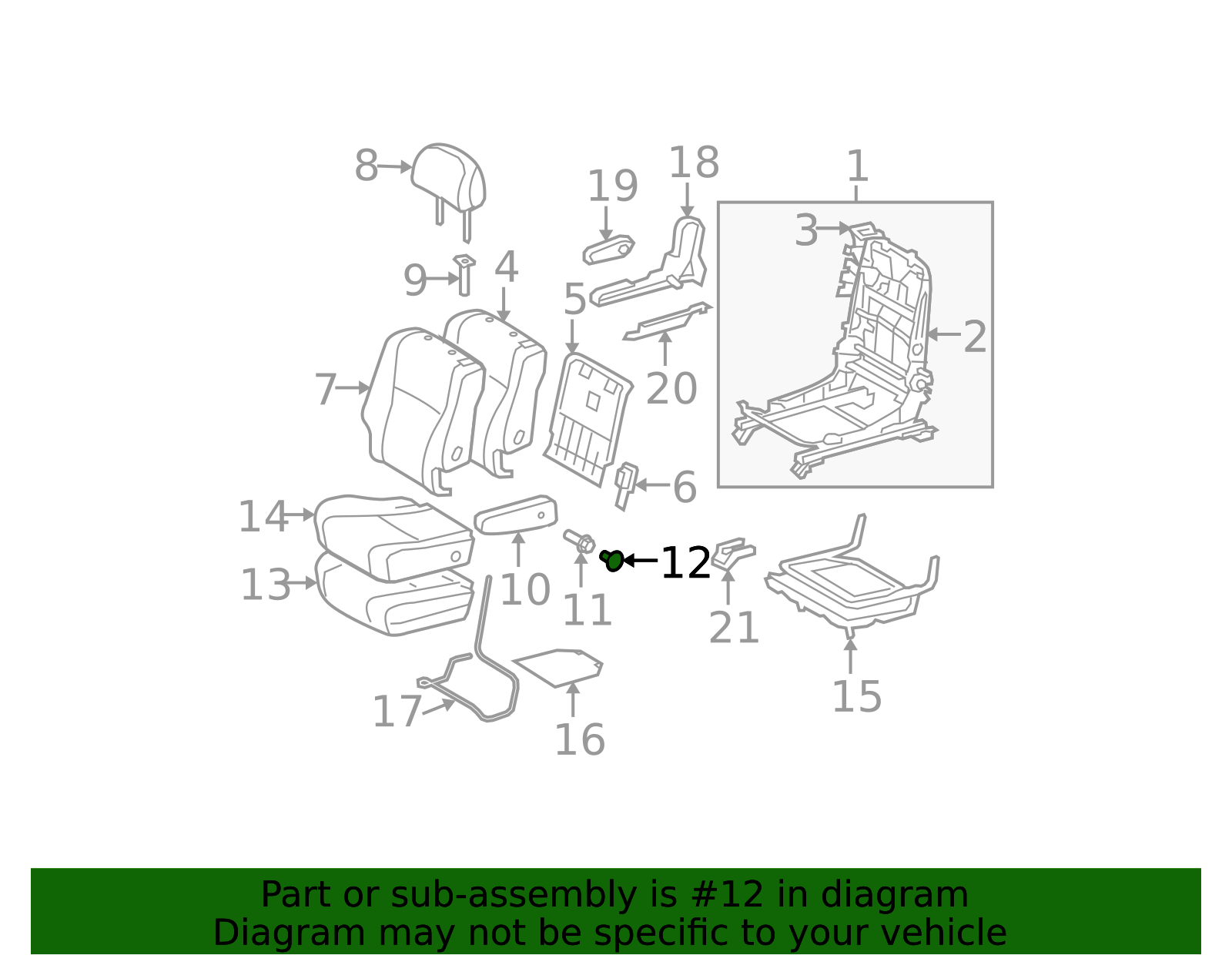 2008-2013 Toyota Highlander Armrest Cap 71877-26020-E4 | MotorMotor