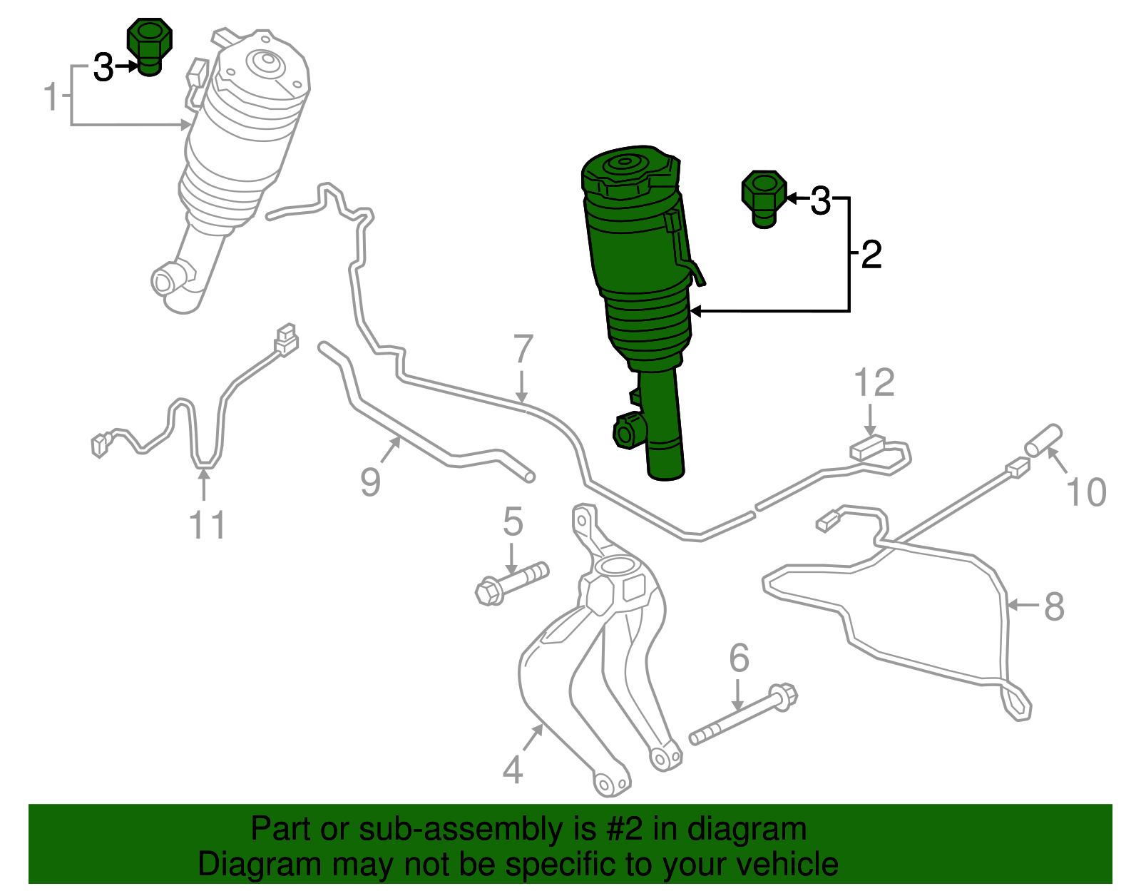 2018-2025 Volvo Suspension Strut - Driver's Side (LH) 32269551 ...