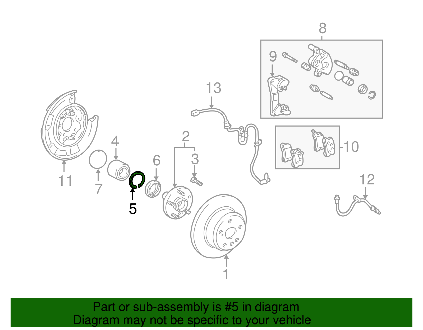 90521-79002 - 1990-2003 Lexus - Bearing Snap Ring | My L Parts
