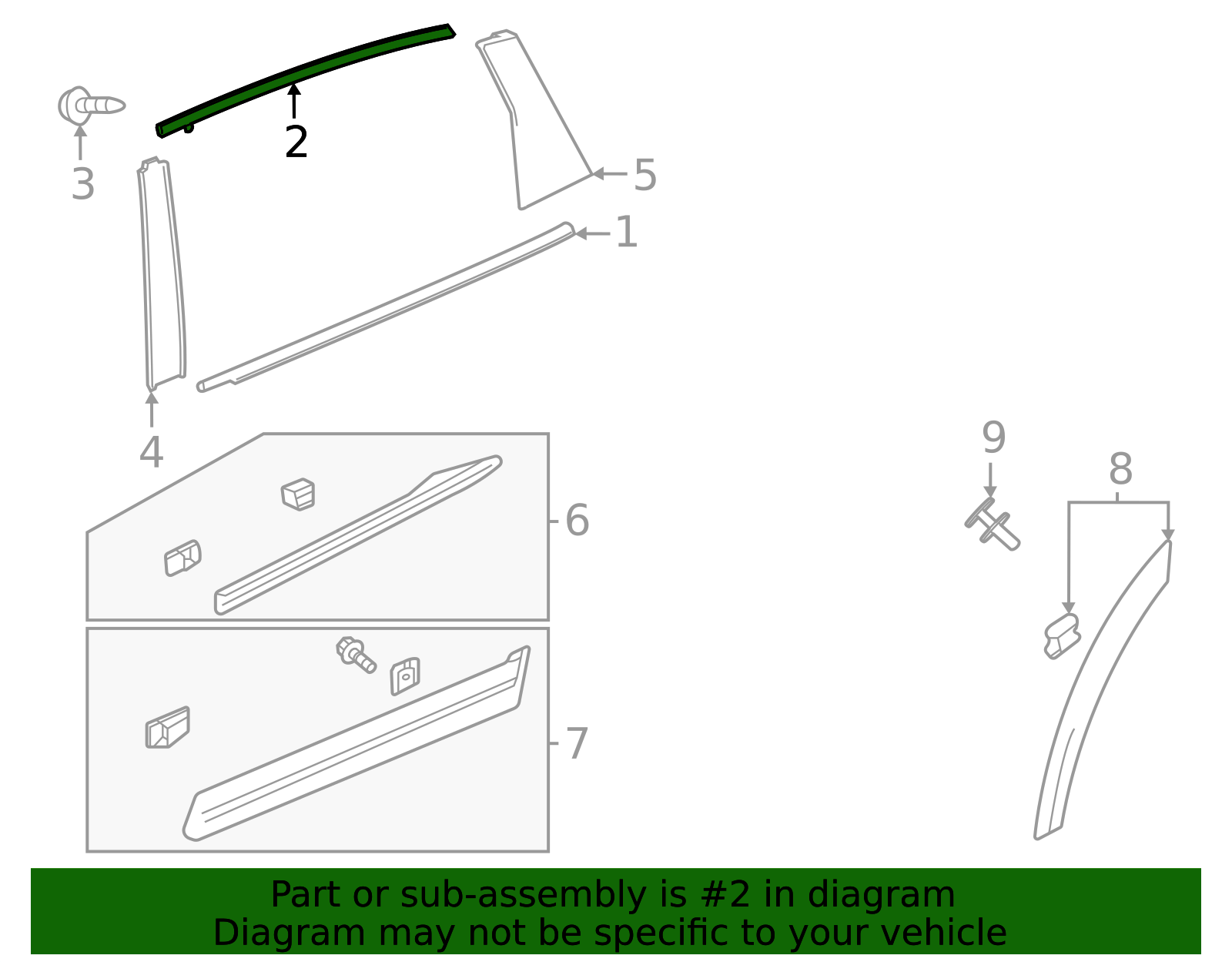 Acura Window Molding 72965TYAA01 Door Window Trim | AutoNation Parts