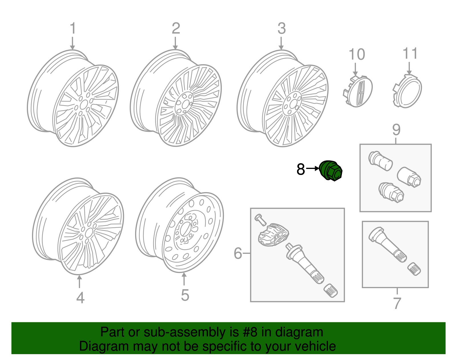2015-2025 Ford Wheel Nut ACPZ-1012-B | OEM Parts Online