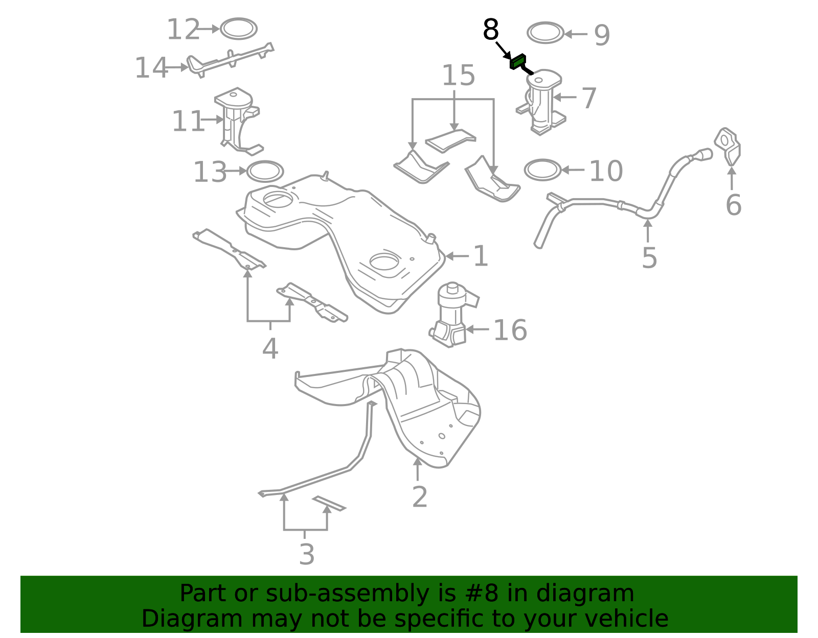 2007-2009 Ford Mustang Fuel Gauge Sending Unit 7R3Z-9A299-A | OEM Parts ...