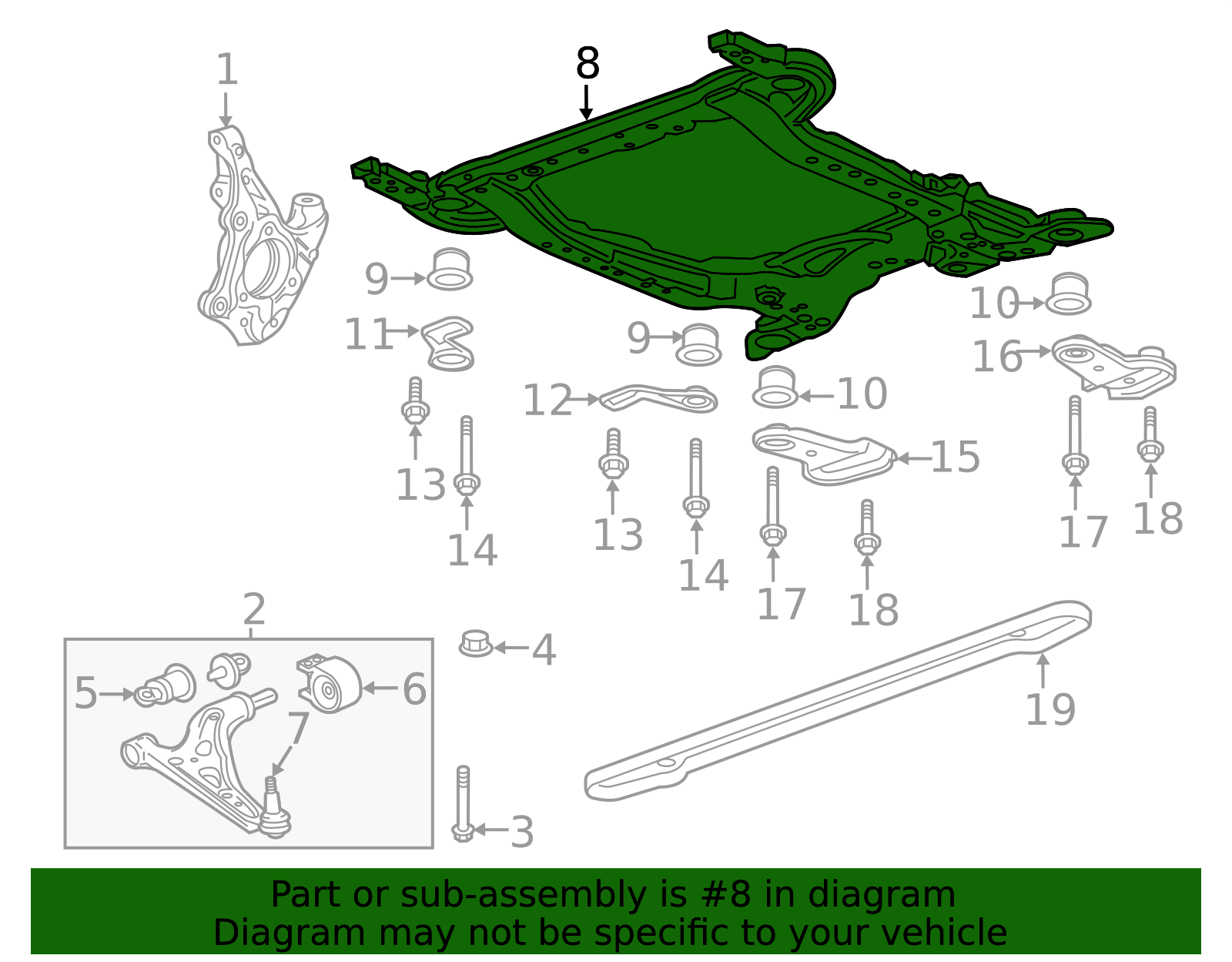 2018-2020 Buick Envision Drivetrain and Front Suspension Cradle ...