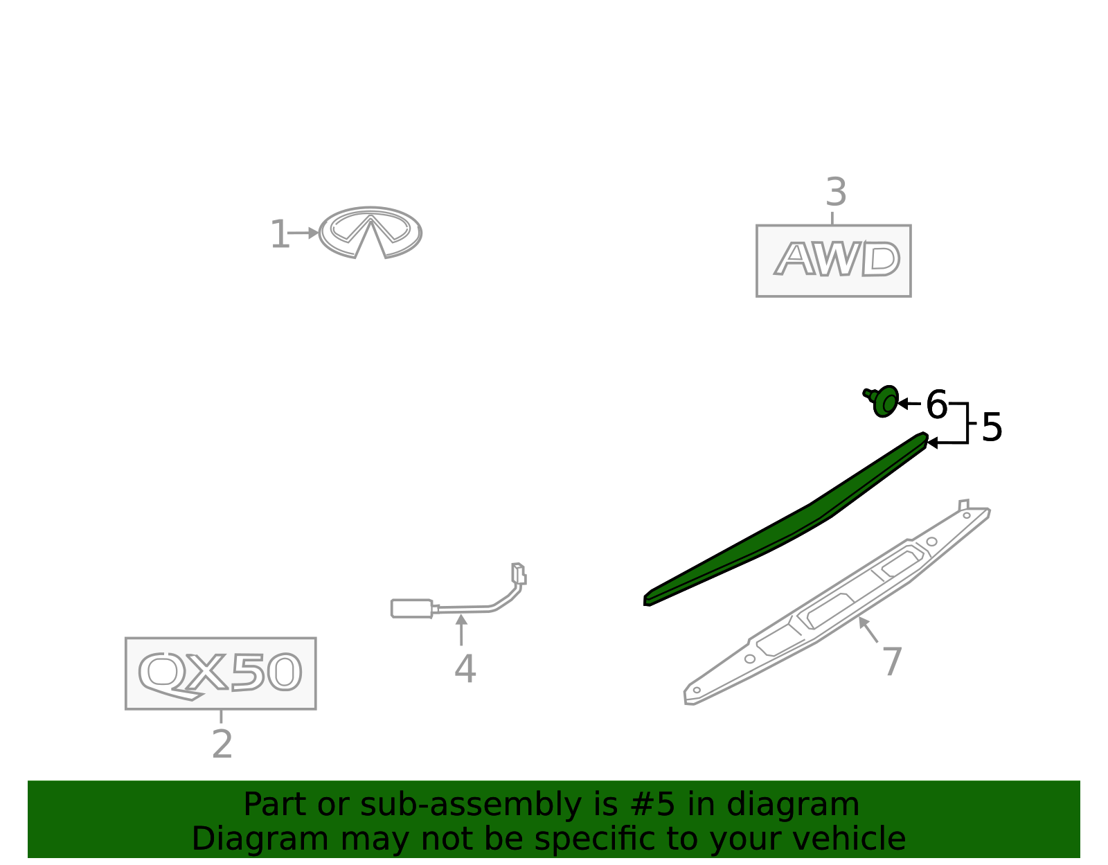 90810-5NA0A - Trim 2019-2020 Infiniti QX50 | INFINITI Parts ...