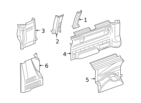 Interior Trim - Side Panels for 2014 Chevrolet Express 1500 ...