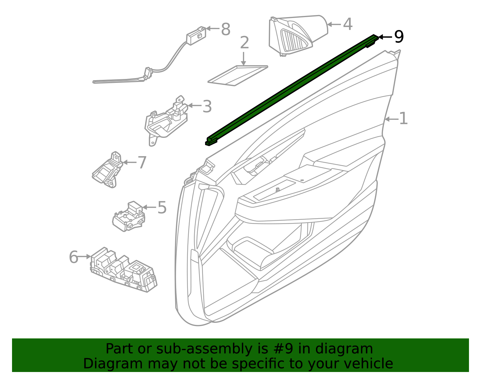 82240-CV000 - Belt Weather-Strip 2022-2025 Kia EV6 | Kia.Parts Store