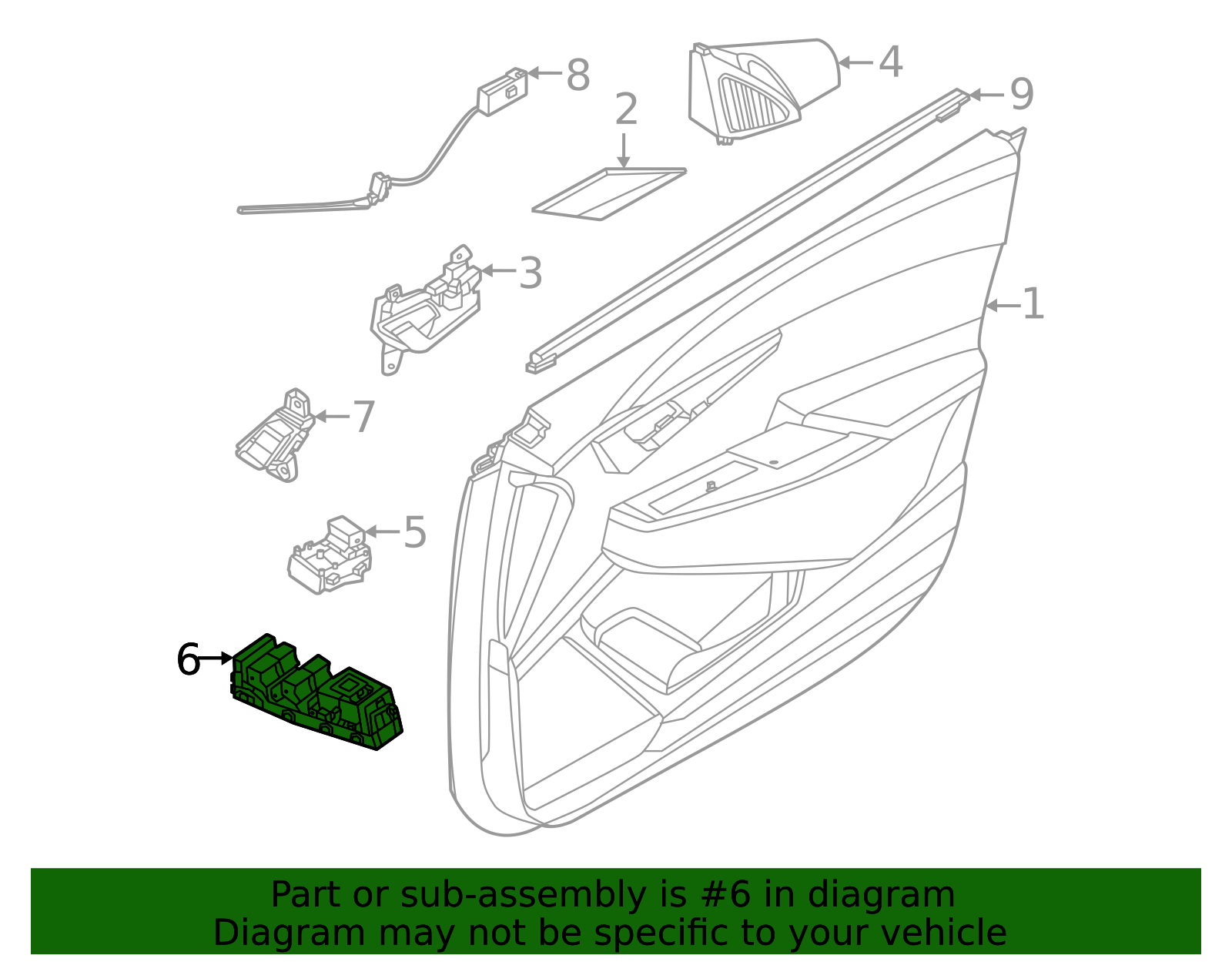 93571-CV370 - Window Switch 2022-2024 Kia EV6 | Kia.Parts Store